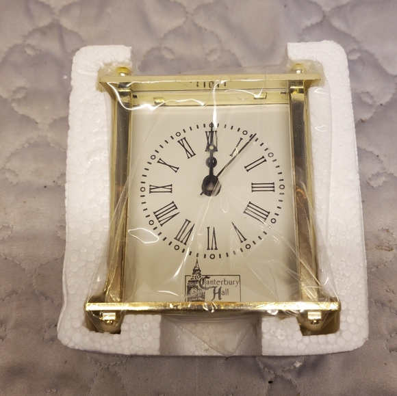 Other | Canterbury Hill Quartz Mantle Clock Gold Nos | Poshmark